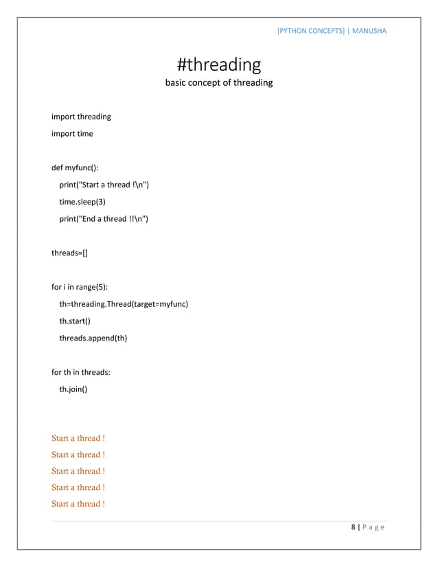 Advanced python concepts | PDF