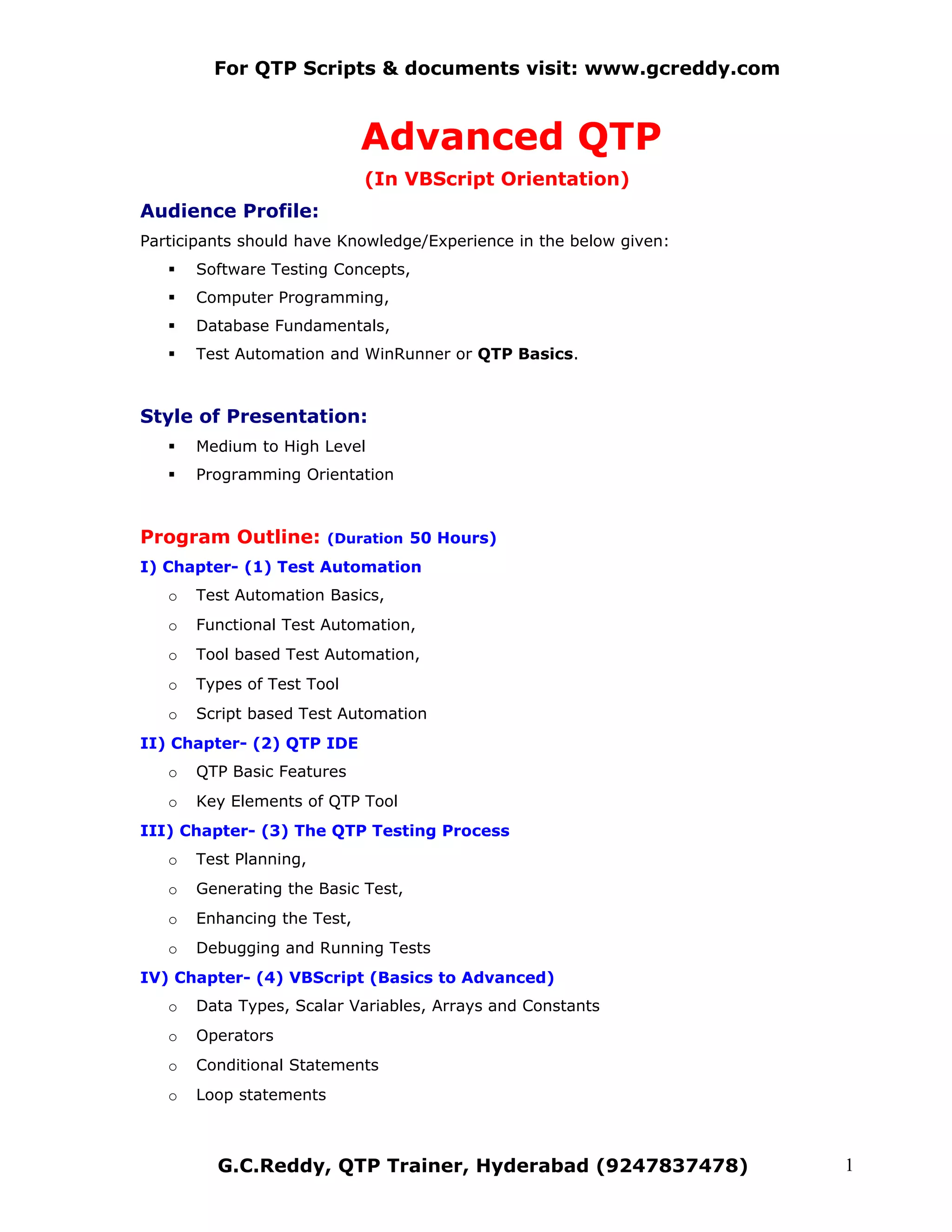 Advanced Qtp | PDF