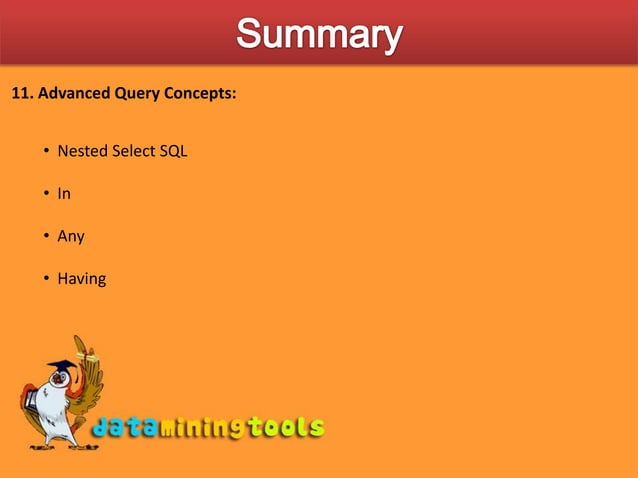 MS Sql Server: Advanced Query Concepts | PPT
