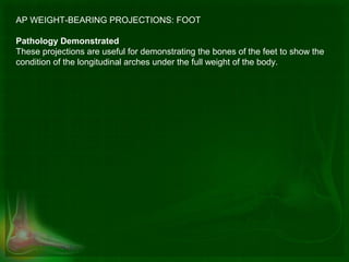 Advanced radiographic positions for the lower extremities | PPT