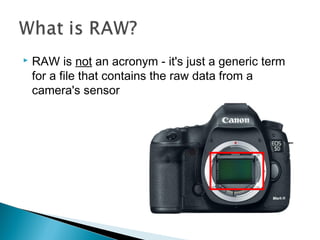 Photography: 7 - Raw Format | PPT