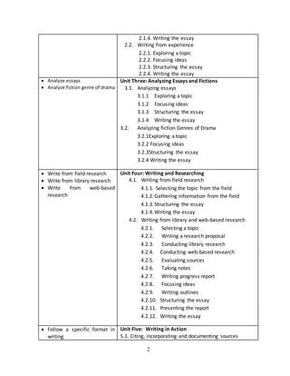 Advanced reading and writing | DOCX