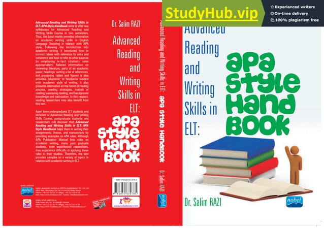 Advanced Reading And Writing Skills In ELT APA Style Handbook | PPT