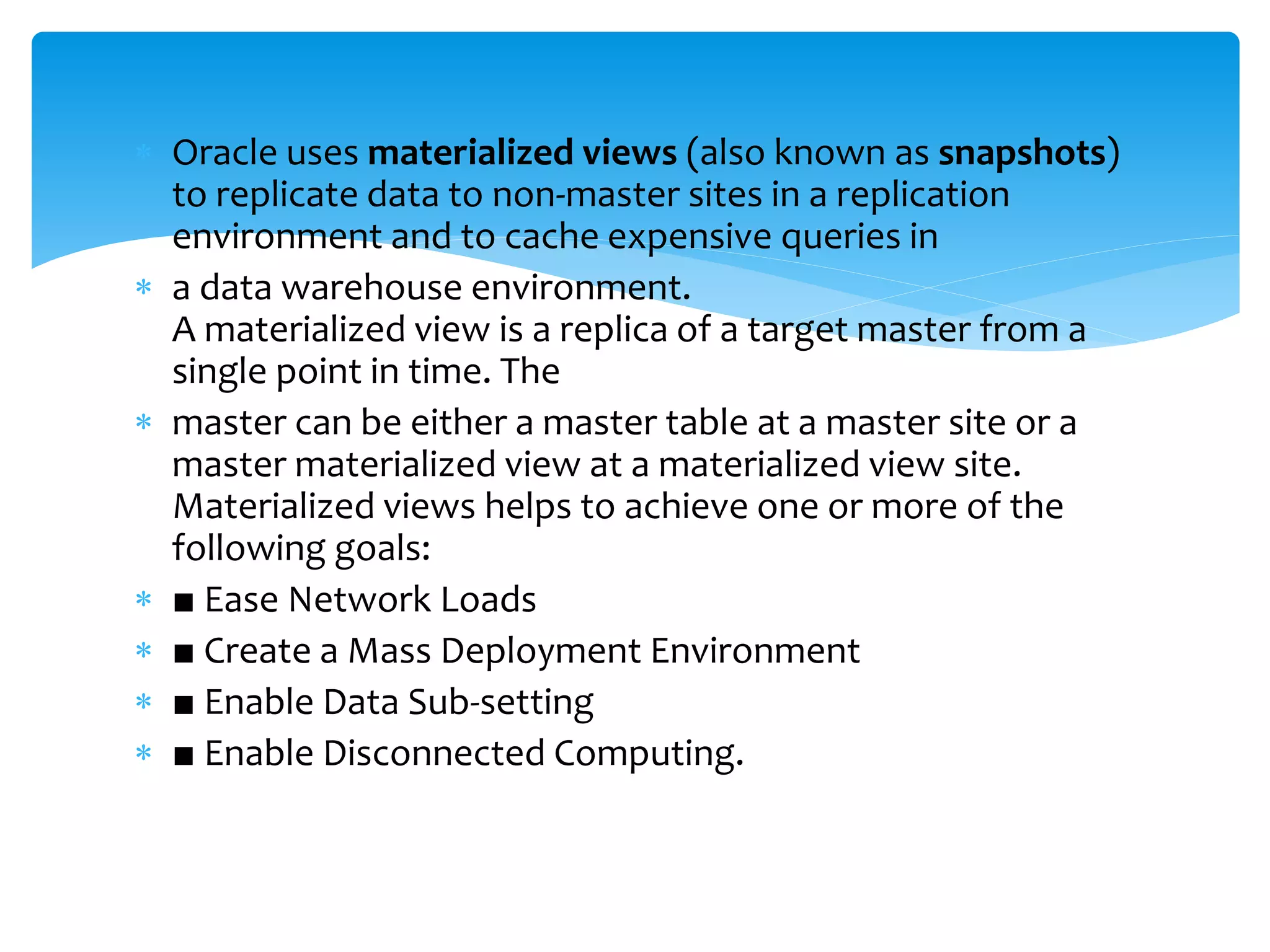 Advanced replication @ SlideShare | PPT