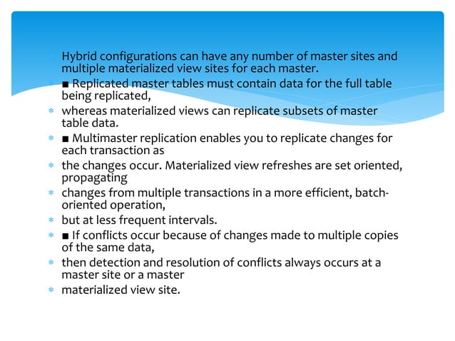 Advanced replication @ SlideShare | PPT