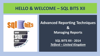 Advanced SSRS Reporting Techniques | PDF | Databases | Computer ...