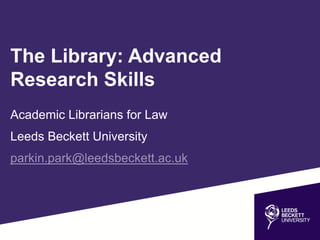 Advanced Research Skills | PPTX