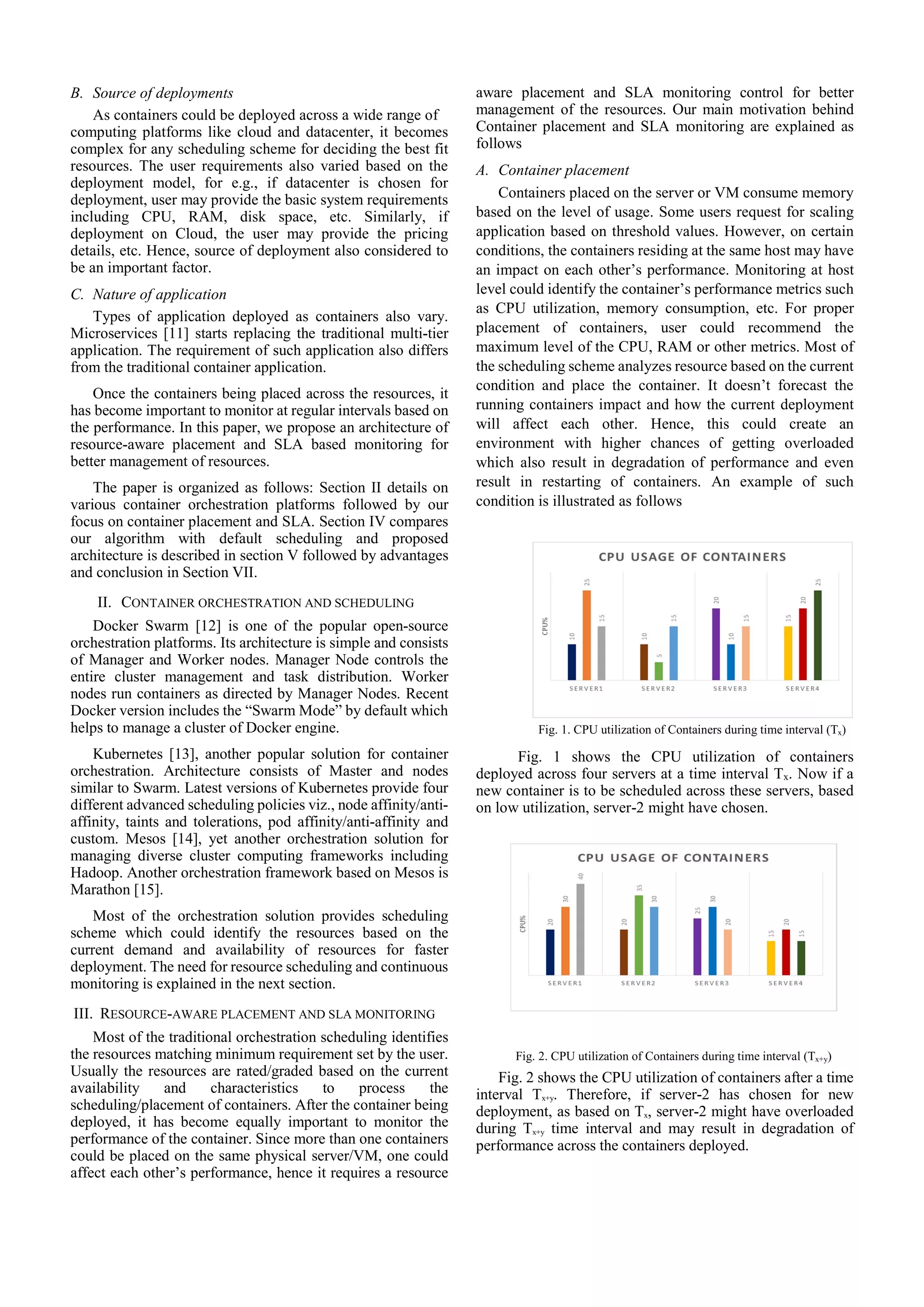 Advanced Resource Allocation And Service Level Monitoring For Container