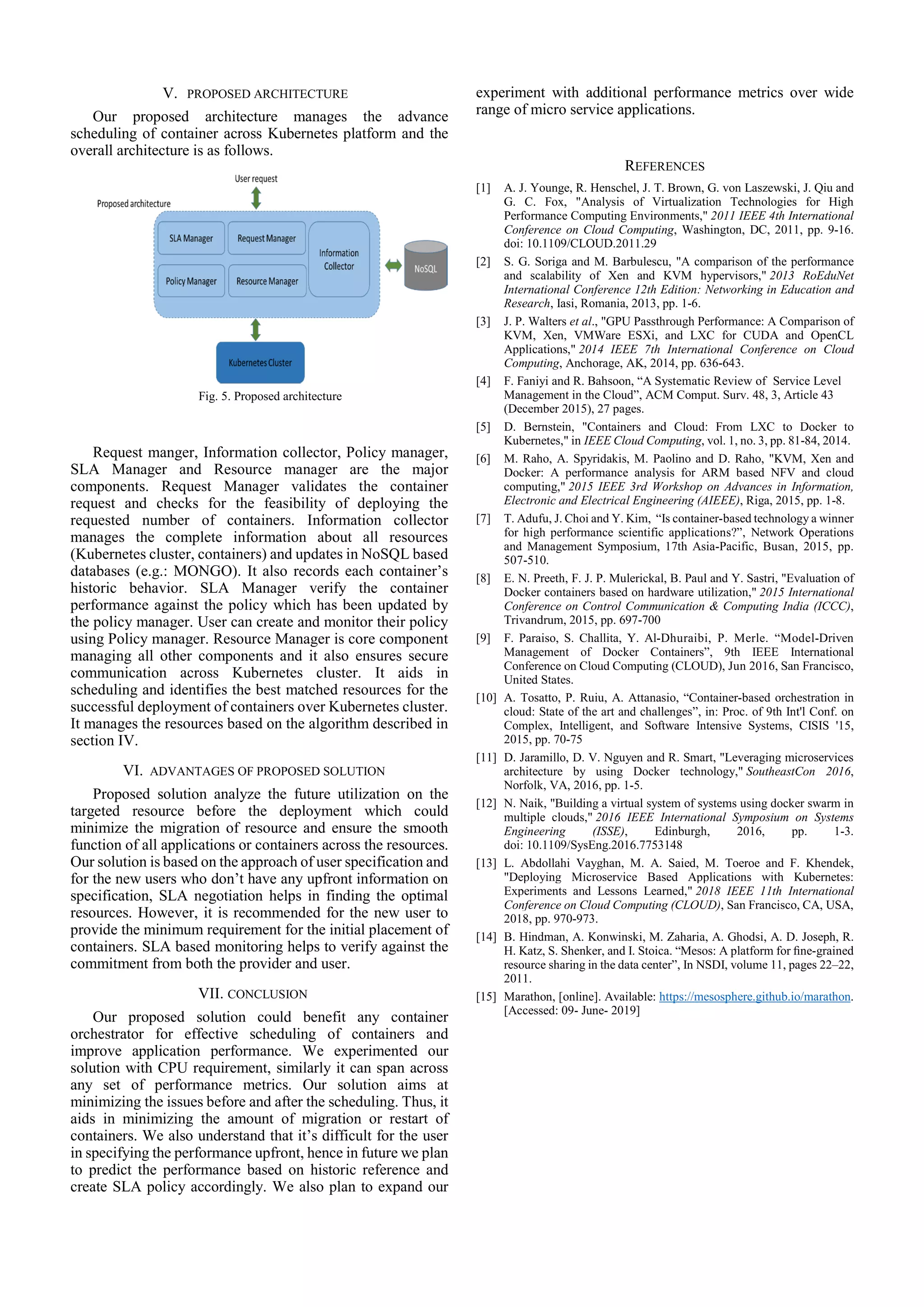 Advanced Resource Allocation And Service Level Monitoring For Container Orchestration Platform Pdf