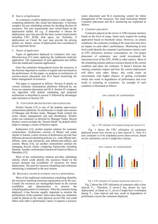 Advanced resource allocation and service level monitoring for container ...
