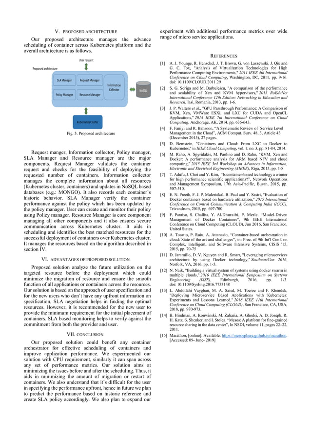 Advanced Resource Allocation And Service Level Monitoring For Container