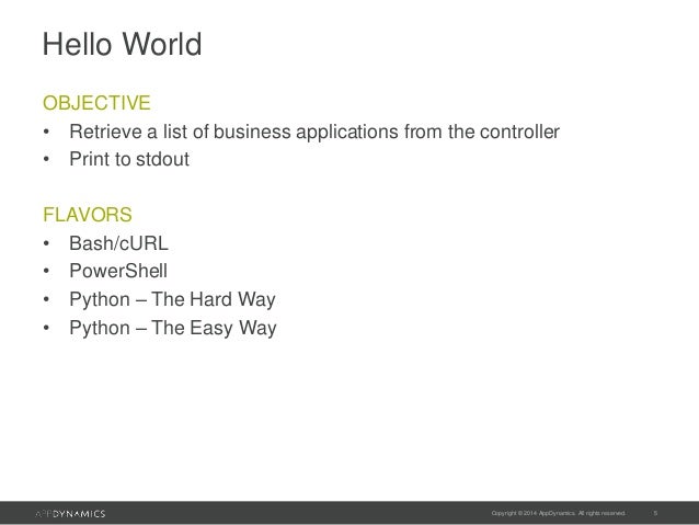 Advanced REST API Scripting With AppDynamics Advanced REST API Scripting With AppDynamics