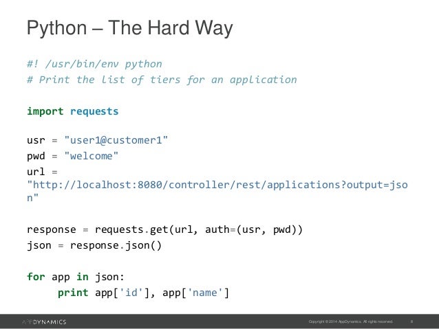 Advanced REST API Scripting With AppDynamics Advanced REST API Scripting With AppDynamics