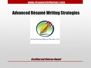 Advanced resume writing strategies | PPT