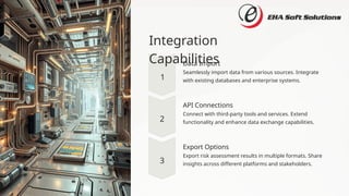 Advanced Risk Assessment Module and Software – EHA Soft | PPTX | Business | Business and Finance