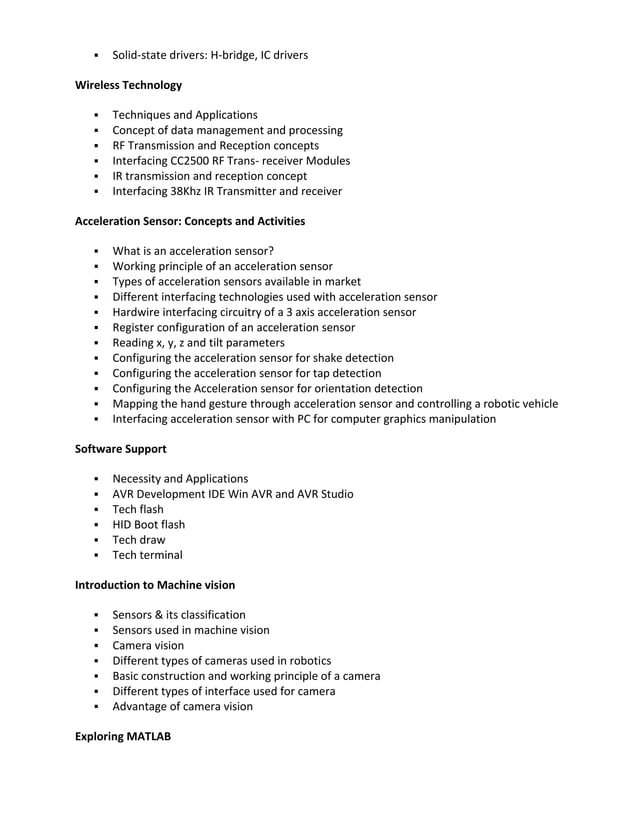 Advanced robotics | DOCX | Computer Peripherals | Computing