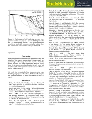 Advanced Robotics Projects For Undergraduate Students | PDF