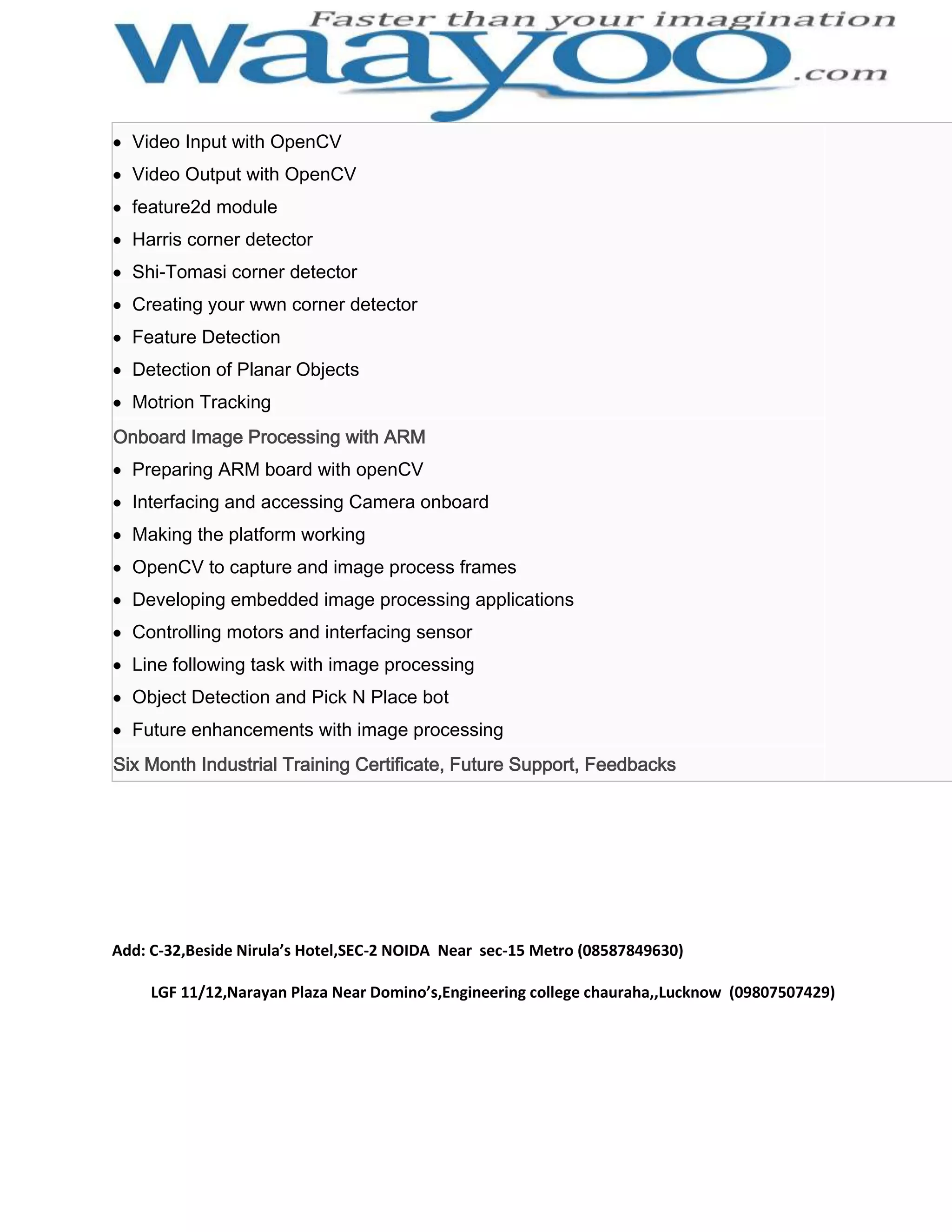 Advanced Robotics With Vision Based Control Using Onboard Image Processing In