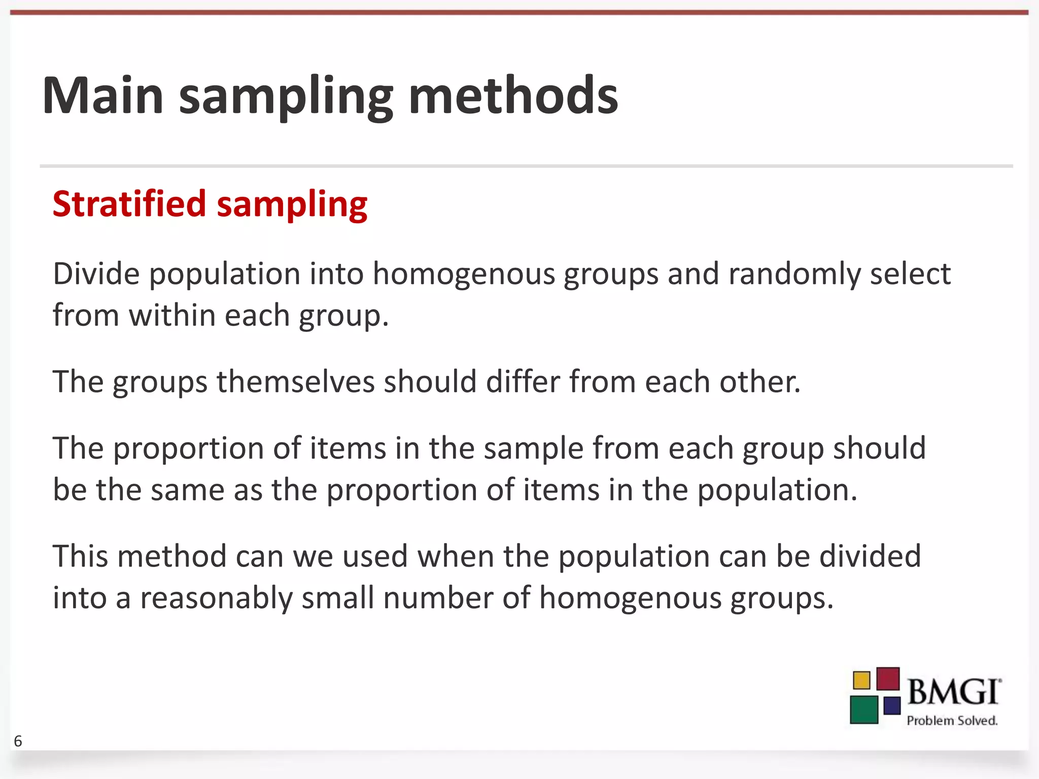 Advanced sampling part 1 presentation notes | PDF