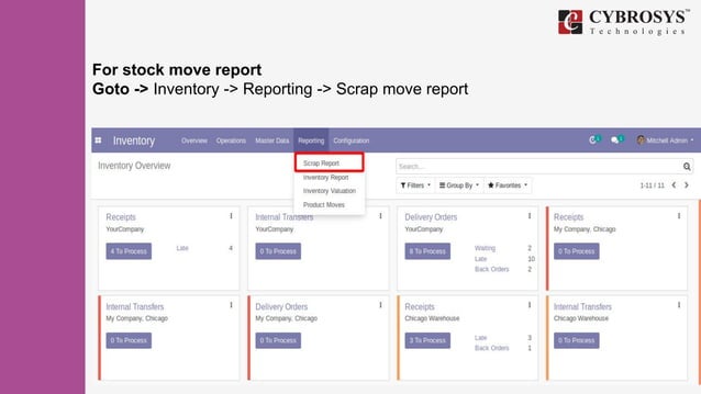 Odoo 12 - Advanced Scrap Move Reports | PPT