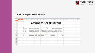 Odoo 12 - Advanced Scrap Move Reports | PPT