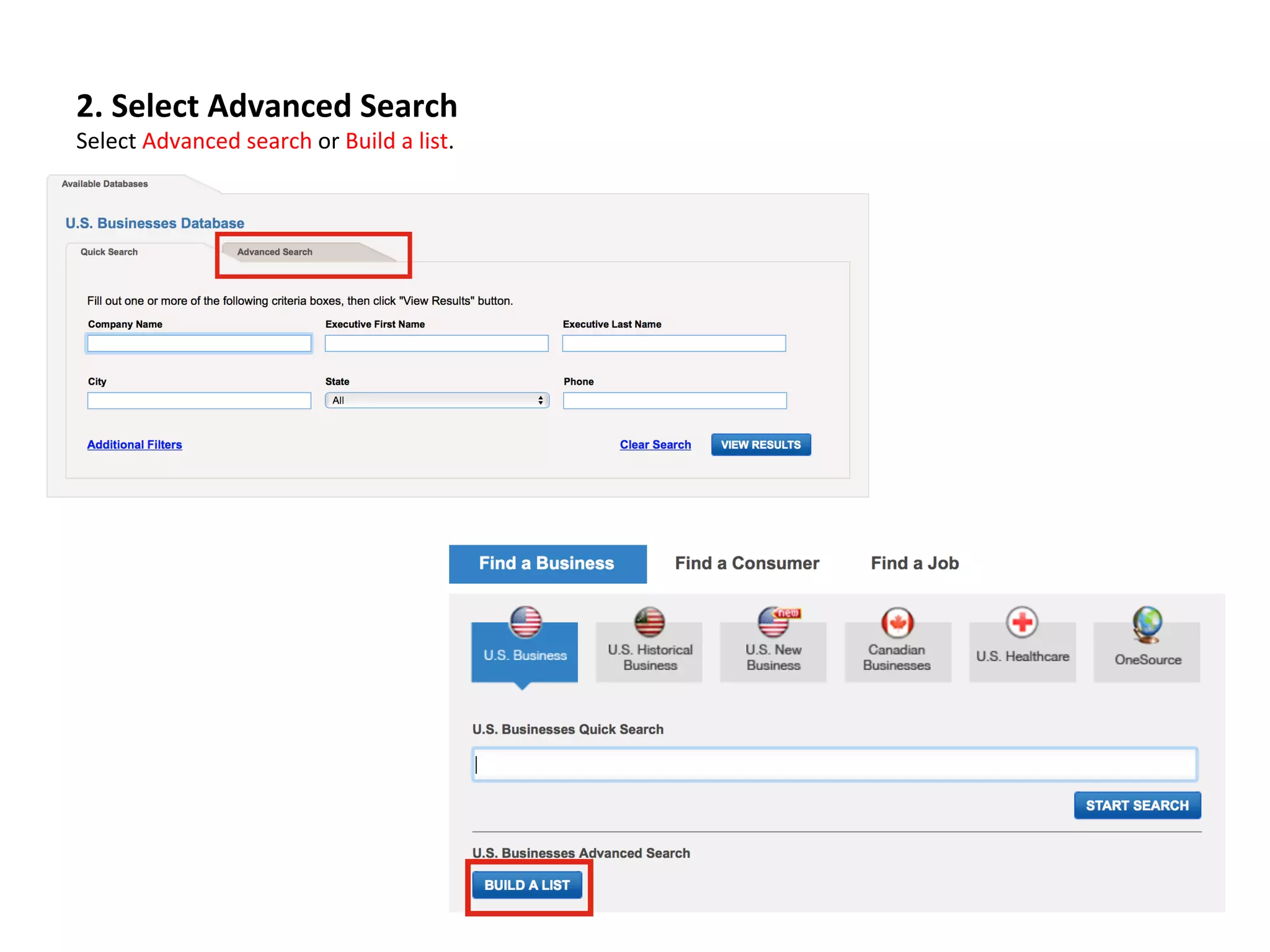 ReferenceUSA Advanced search/building a list | PPT