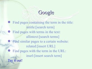 Advanced Internet Searching | PPT