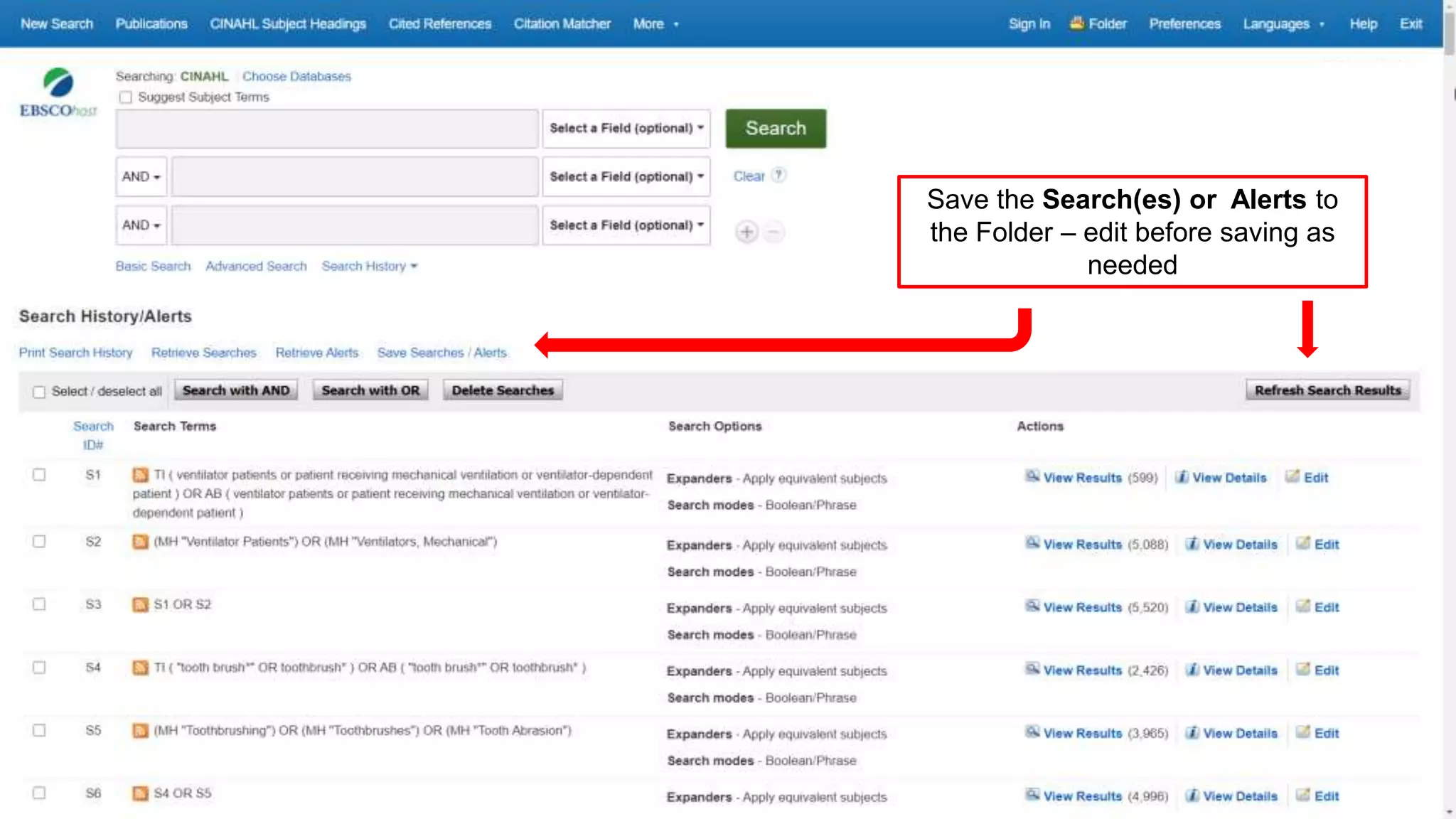 Advanced searching on EBSCOhost to support systematic reviews | PPT