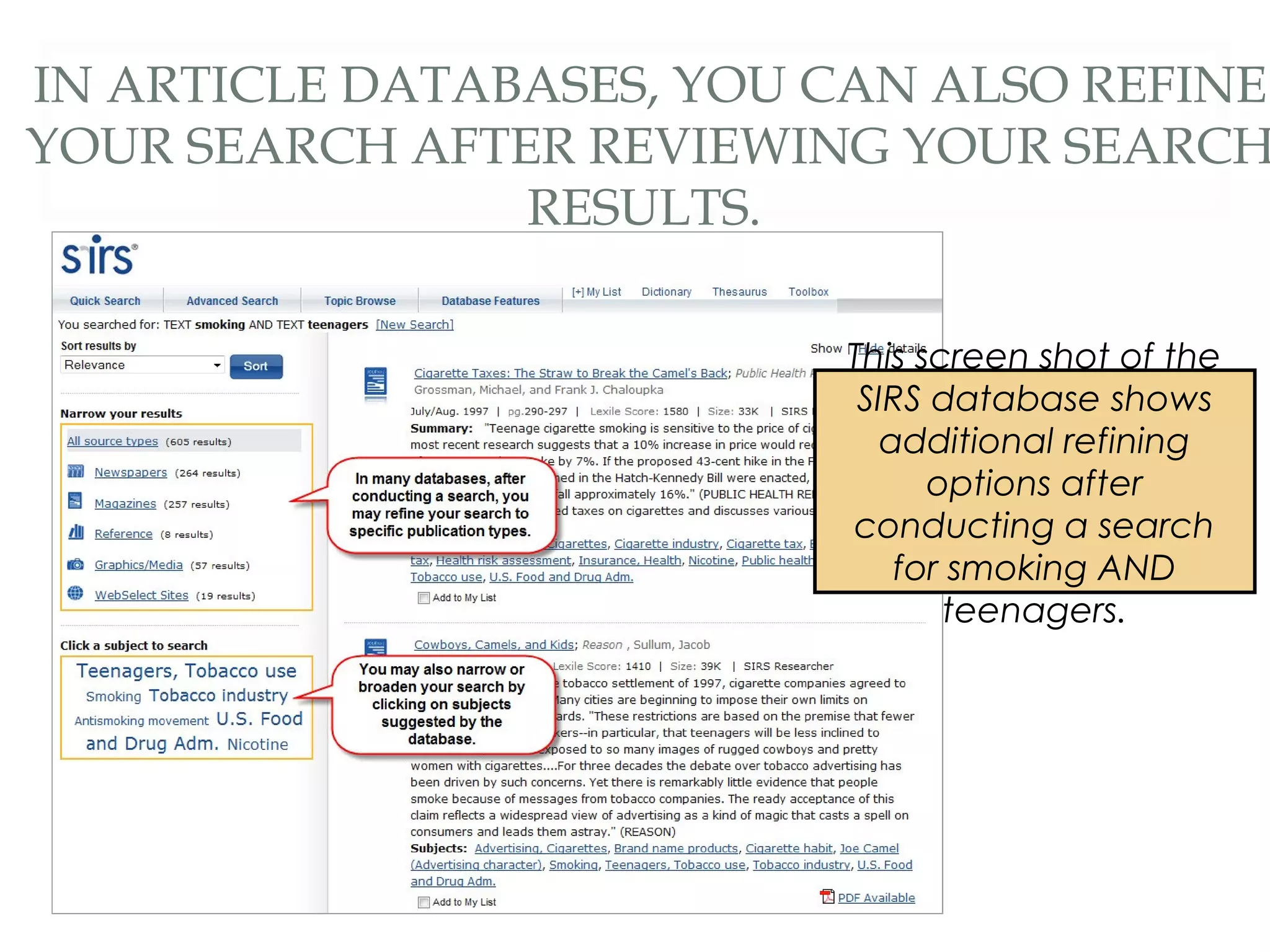 Database Search Techniques | PPT