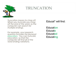 Database Search Techniques | PPT