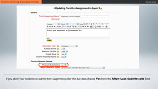 Advanced Settings Turnitin Assignment (For Staff) | PPT