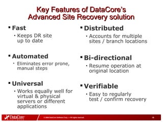 Advanced Site Recovery -- Technical Briefing | PPT