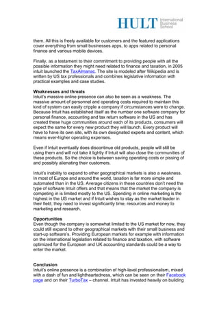 Social Media analysis of Intuit | PDF