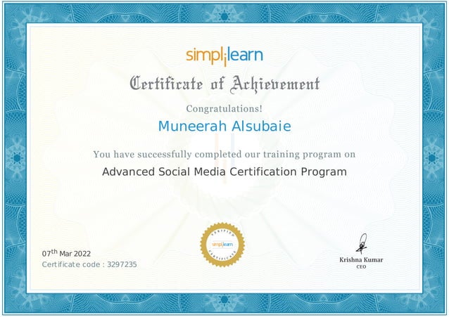 Advanced social media certification program | PDF