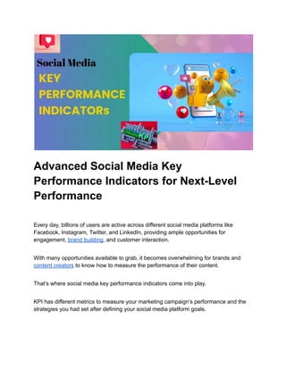 Advanced Social Media Key Performance Indicators for Next-Level ...
