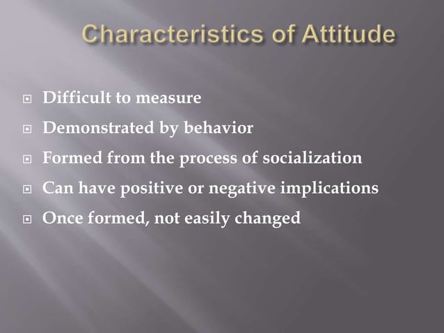 meaning of attitude | PPTX