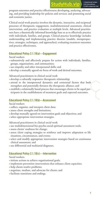 Advanced Social Work Practice In Clinical Social Work | PDF