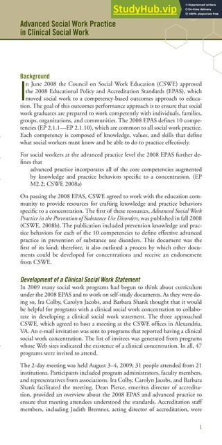 Advanced Social Work Practice In Clinical Social Work | PDF