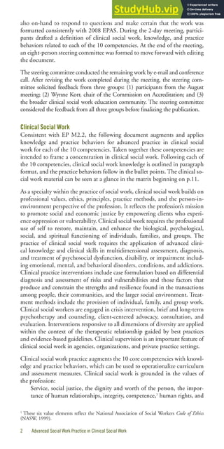 Advanced Social Work Practice In Clinical Social Work | PDF