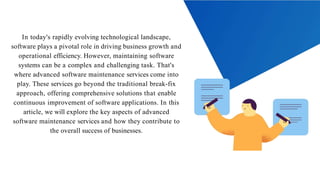 Advanced Software Maintenance Services for Continuous Improvement.pptx