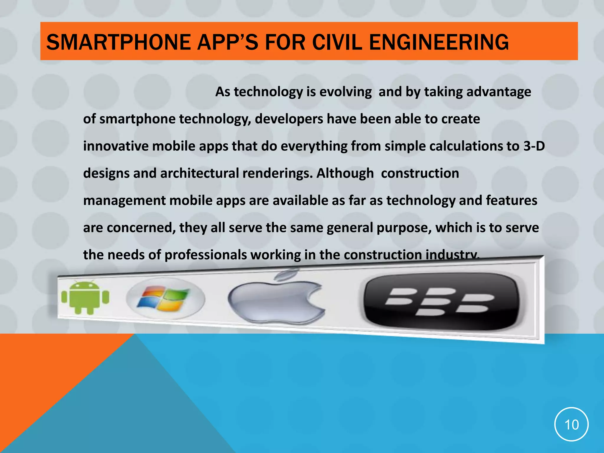 Advanced softwares used in civil engineering | PPTX