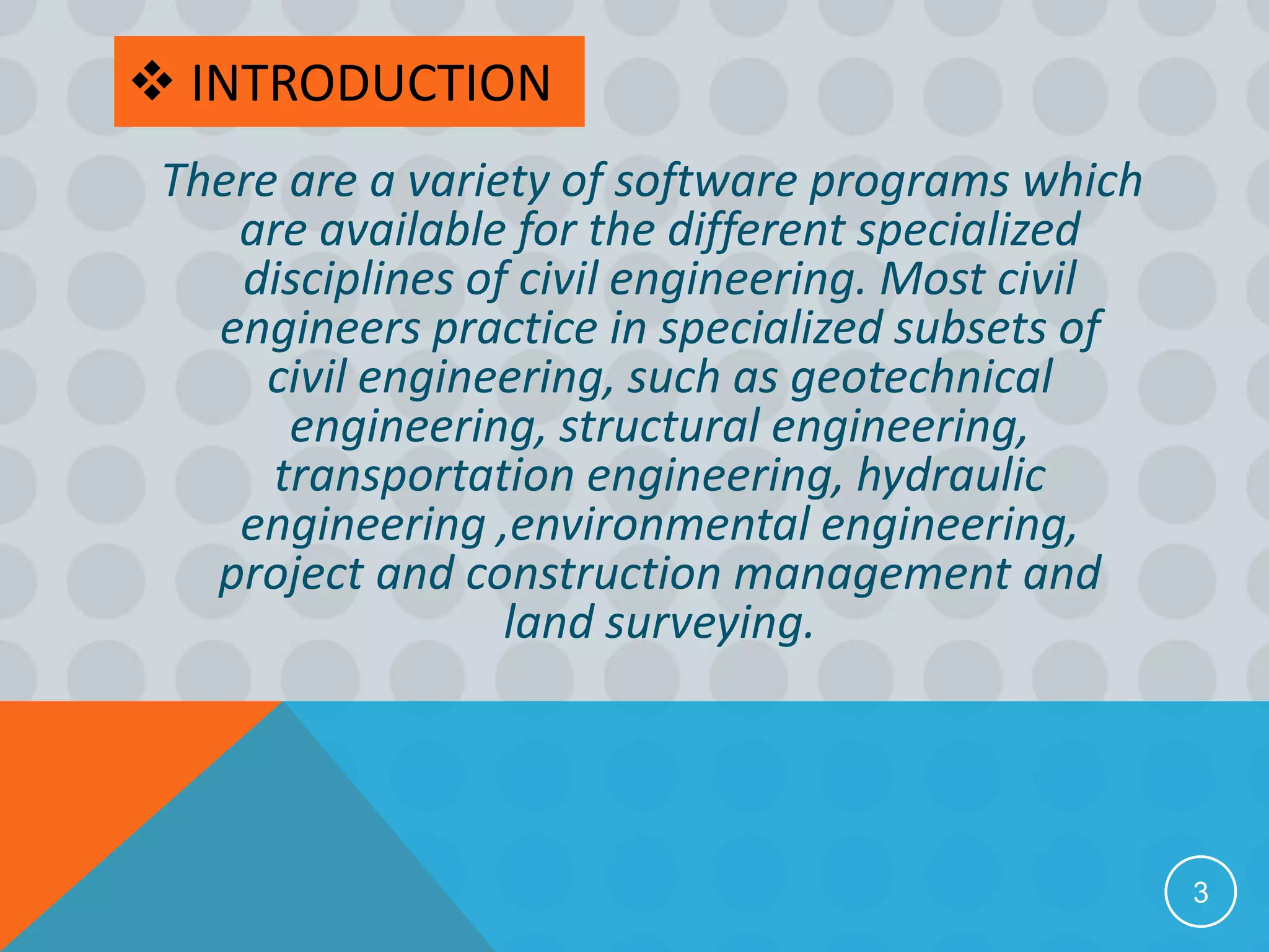 Advanced softwares used in civil engineering | PPTX