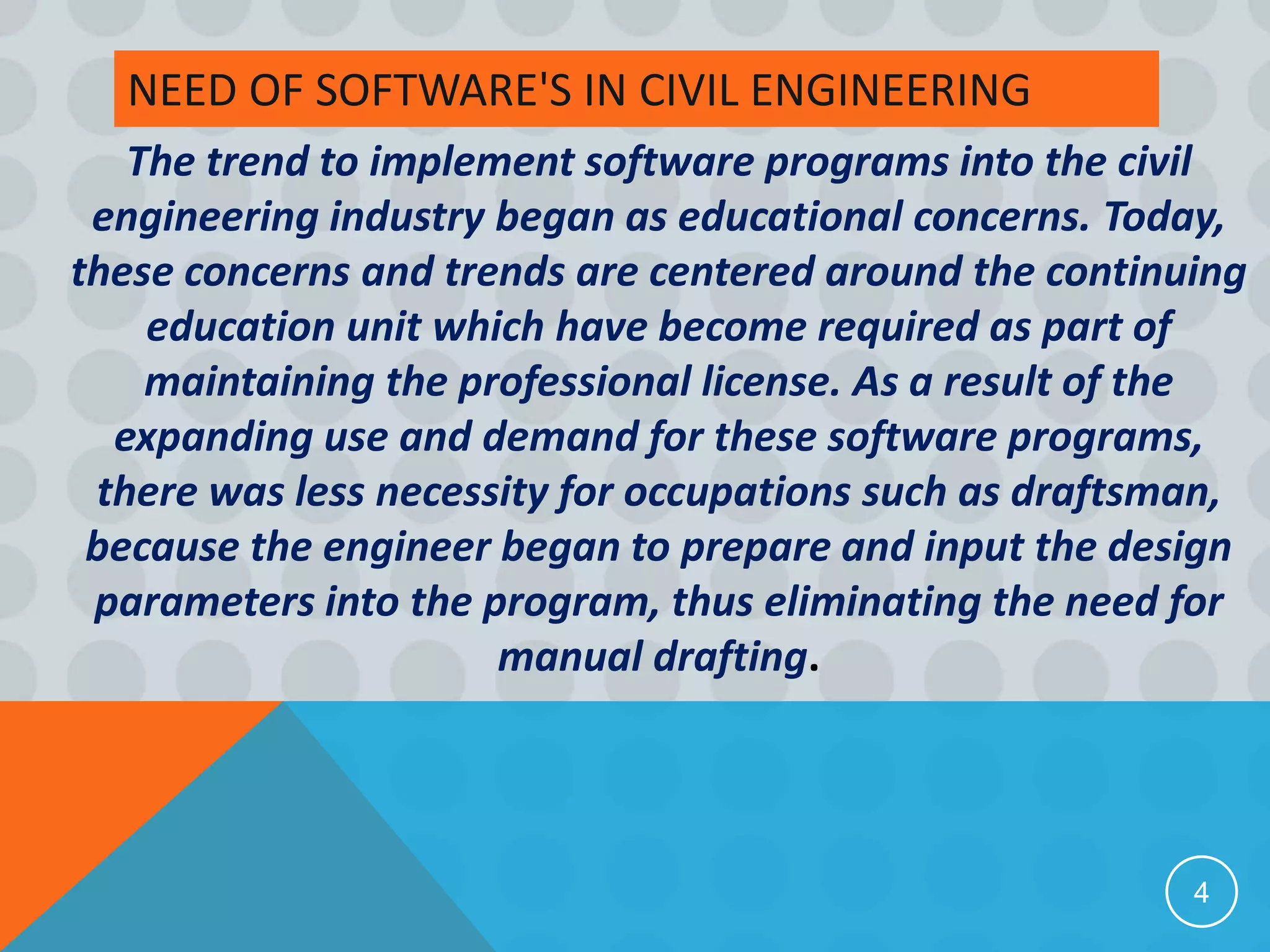 Advanced softwares used in civil engineering | PPTX