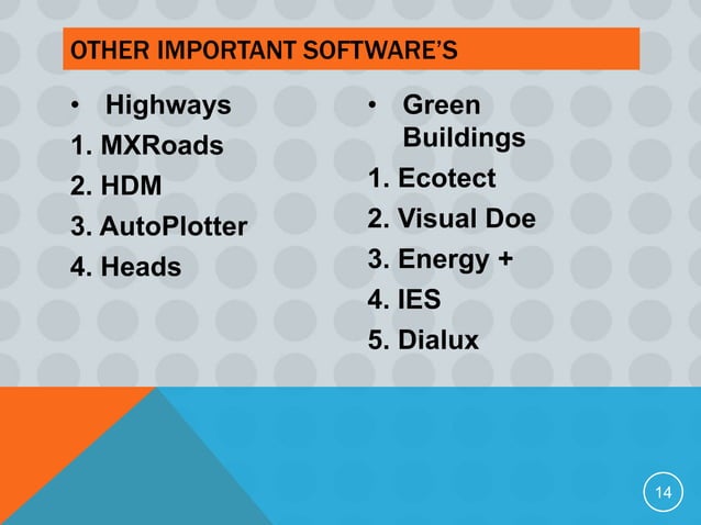 Advanced softwares used in civil engineering | PPTX
