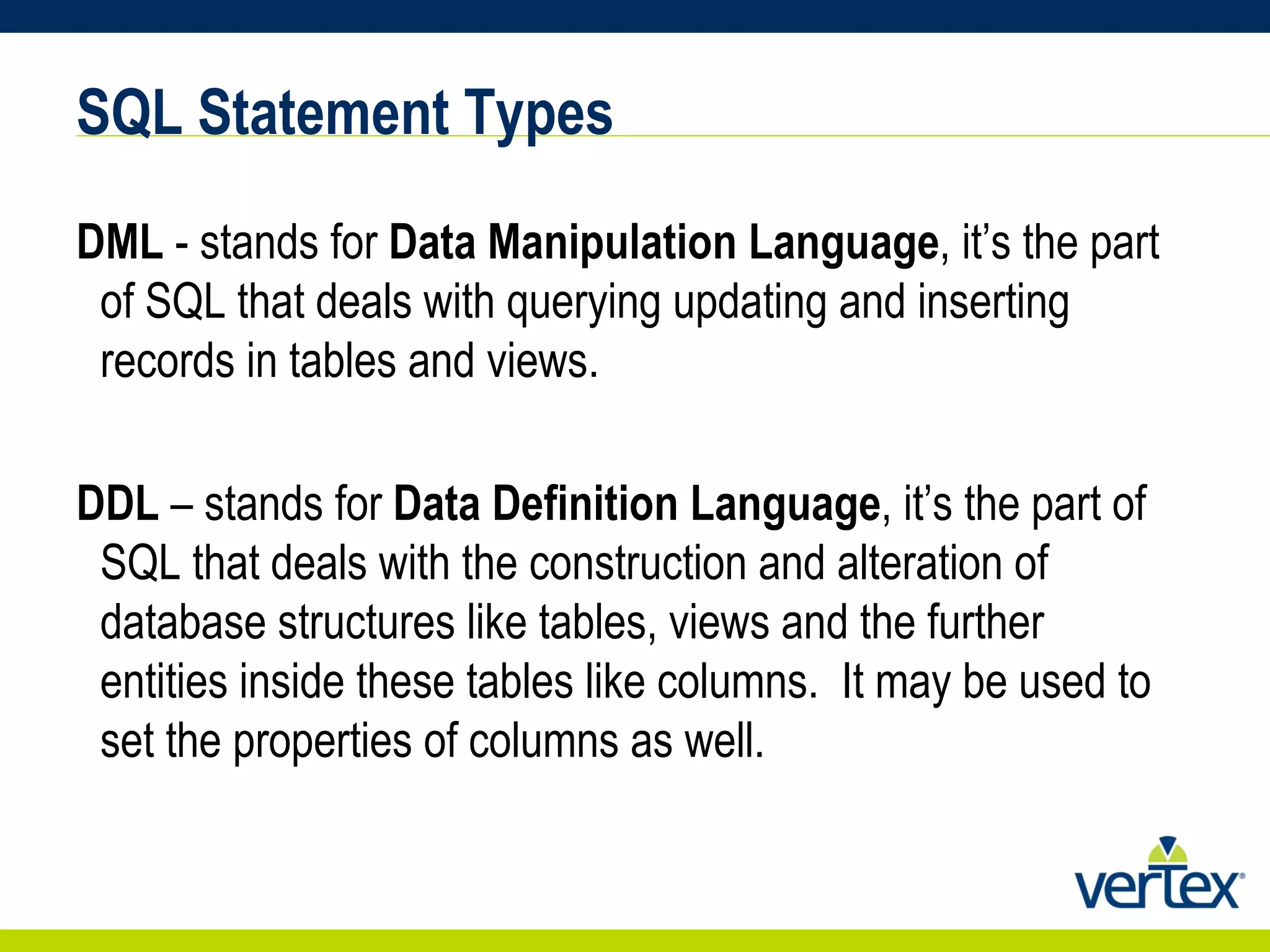 Advanced Sql Training | PPT