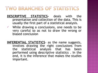 Advanced statistics Lesson 1 | PPT
