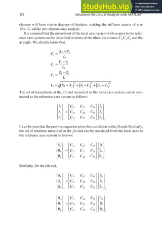 Advanced Structural Analysis With MATLAB | PDF