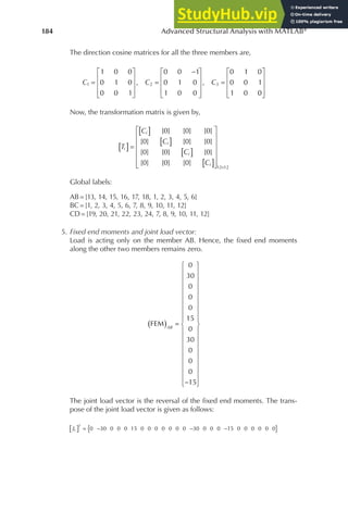 Advanced Structural Analysis With MATLAB | PDF