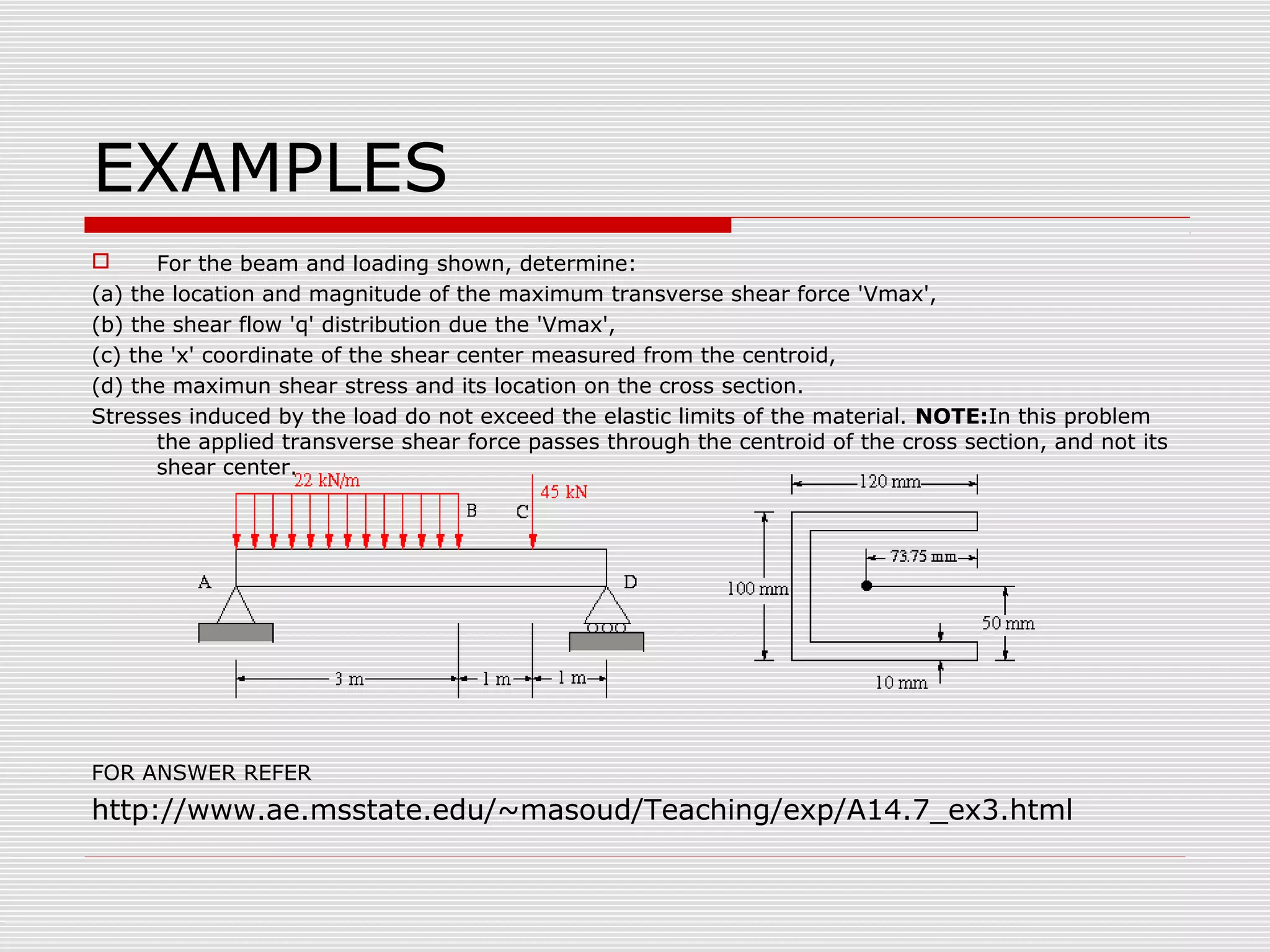 Advanced structures - wing section, beams, bending, shear flow and ...