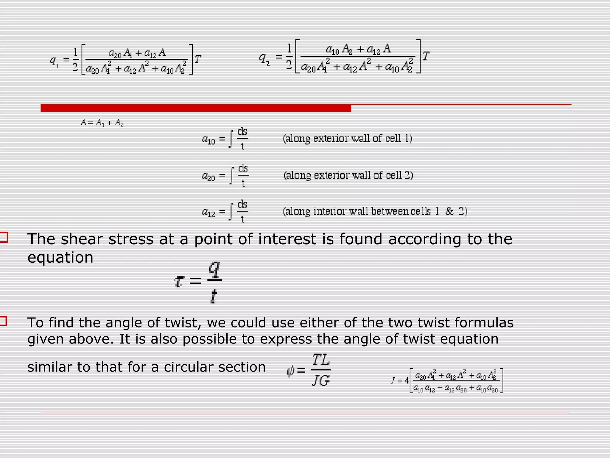 Advanced structures - wing section, beams, bending, shear flow and ...